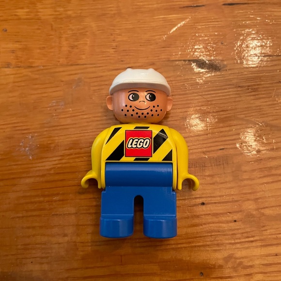 Lego | Toys | Lego Duplo Construction Worker White Hard Hat Minifigure ...